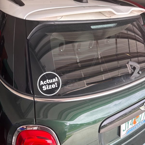 Actual Size Decal / Sticker - Mini Cooper, Fiat, Smart Car - Etsy