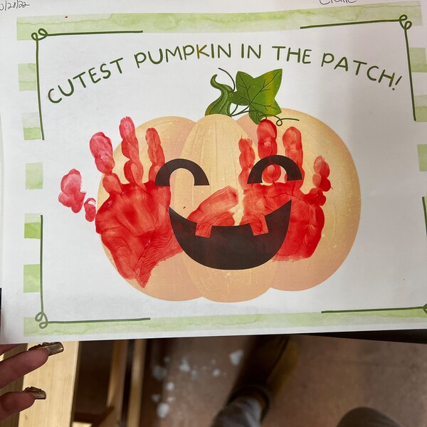 Halloween Craft, Cutest Pumpkin in the Patch Printable, Little Pumpkin ...