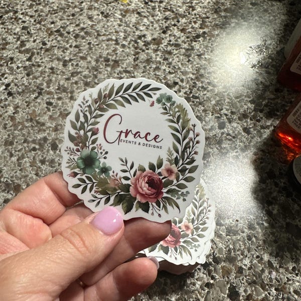 100 Custom Logo Stickers - Custom Photo Sticker - Personalized Sticker ...