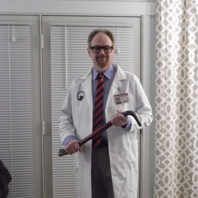 Half Life Cosplay Scientist Costume Pieces Black Mesa ID, Neck Tie and Lab Coat All Sizes Small ...