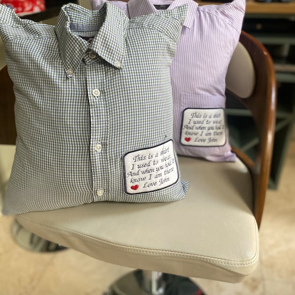 Personalised Memory Embroidery Bereavement Patch for a Memory Pillow ...