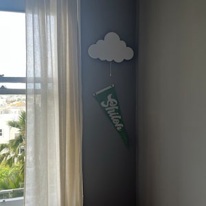Large Single Word Custom Suede and Leather Pennant Flag Banner ...