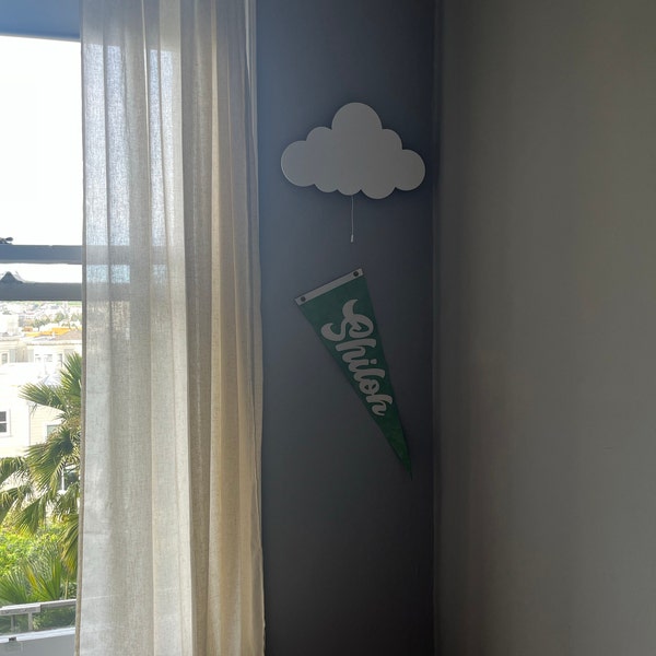 Large Single Word Custom Suede and Leather Pennant Flag Banner ...