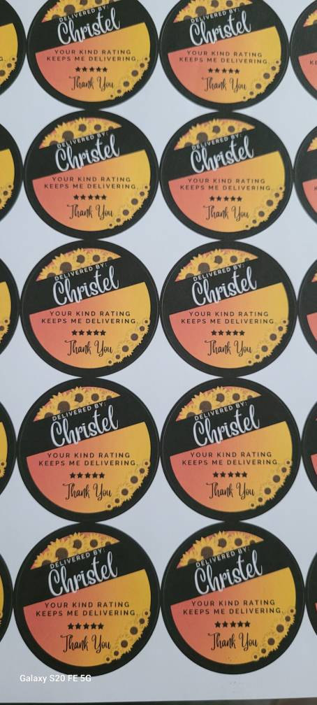 Uber Eats Delivery Stickers for Gig Workers. Custom Personalized Uber ...