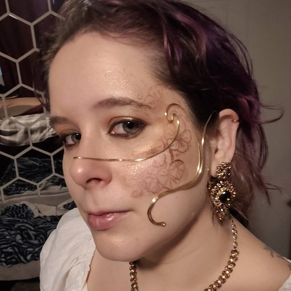 Wavy Wire Ear Cuff – Face Mask, Tribal Festival Jewelry - Etsy