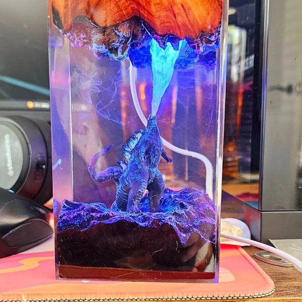 Epoxy Resin Night Light Aurora Borealis Lamp Northern Lights Lamp Epoxy ...