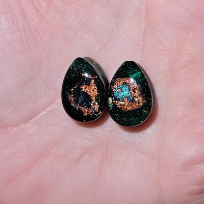 Watermelon Tourmaline Plugs Teardrop Tourmaline Plugs Drop Shaped Plugs ...