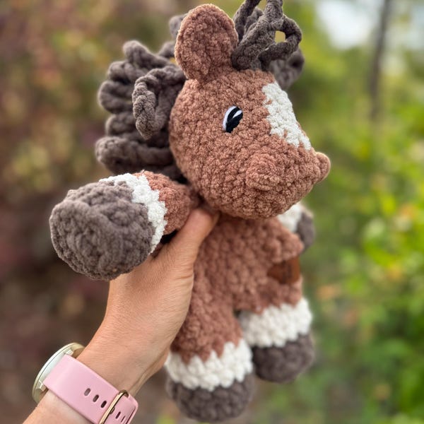 BUNDLE Paylin the Pony STUFFIE + SNUGGLER Crochet Pattern | No Sew Low ...