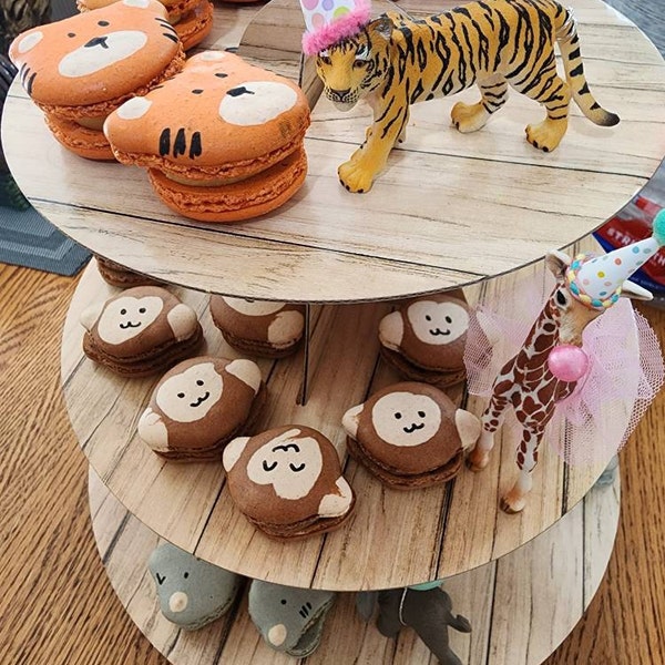 Zoo Animals French Macarons 12 or 24 - Choose Your Flavors - Elephant ...