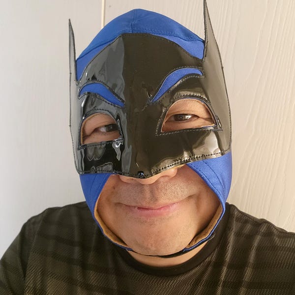 Comedian Wrestling Mask Luchador Mask Halloween Cosplay Mask Mardi Gras ...