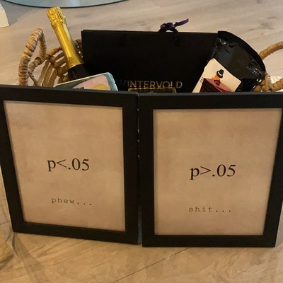 P Value Set of 2 Psychology Research Gift Social Science Poster PHD ...