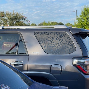 Fits 2010-2024 Toyota 4RUNNER Rear Side Windows Floral Flowers Pattern ...
