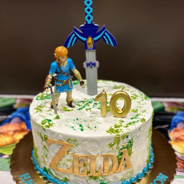 Zelda Master Sword Personalized Cake Topper - Etsy
