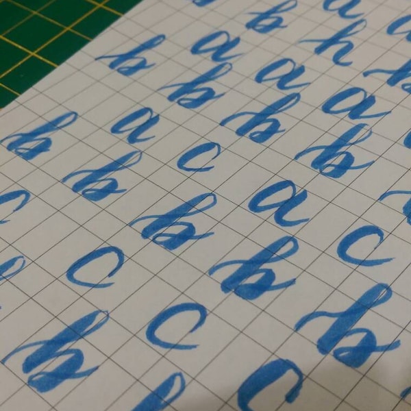 Basic Modern Calligraphy Practice Sheets by @theinkyhand -- Lowercase ...