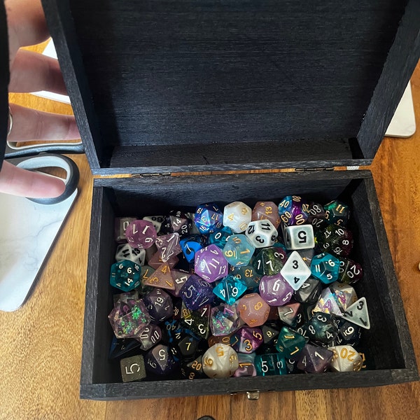Engraved Wood Dice Box: D&D, TTRPG, Geek Gift - Custom Designs - Etsy