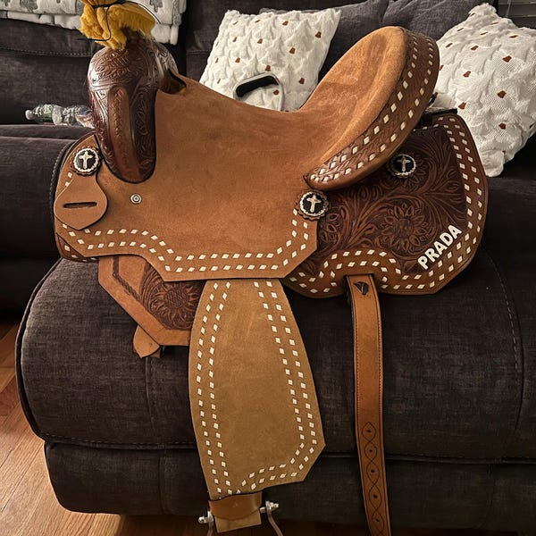 Western Barrel Horse Saddle, Suede Seat Saddle, Barrel Saddle With ...