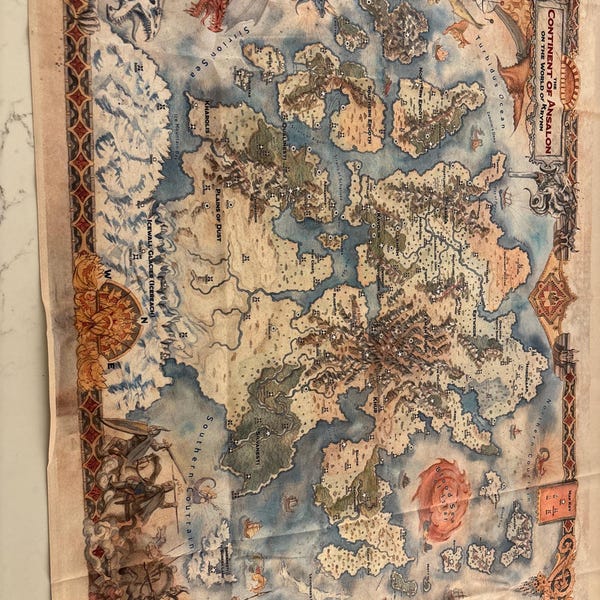 Map of Witchlight Carnival Indoor Wall Tapestry | Colored RPG Dungeons and Dragons Dnd Wild ...