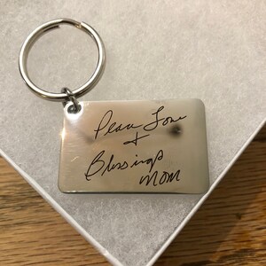 Actual Handwriting Keychain Customized Keychain Signature - Etsy