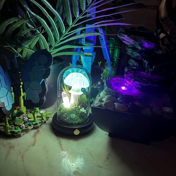 Giant Mushroom Lamp, Mushroom Light, Glowing Fungi, Glowing Mushrooms ...