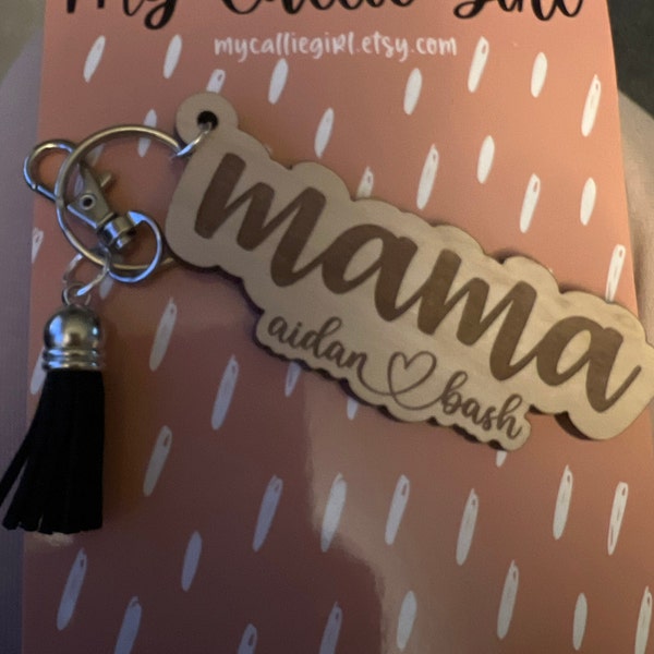 Mama Keychain, Mom Keychain, Gift for Mom, Custom Keychain, Mother’s ...