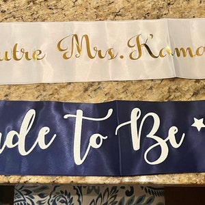 Custom Bridal Sash Bachelorette Party Favors Bride to Be Sash ...