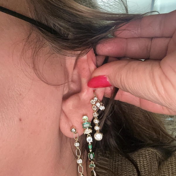 Y2K Black Diamond Handmade Star Chain Necklace,chain Necklace With ...