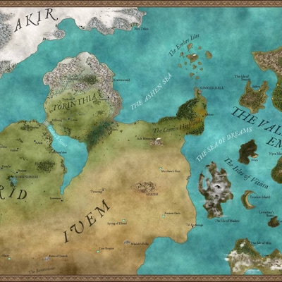 Fantasy City Map Digital Rpg Game Map D&d Dnd Poster Art Print - Etsy