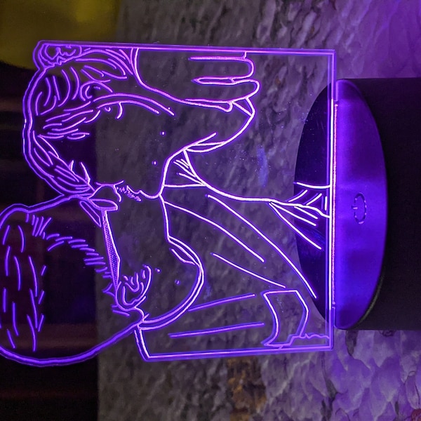 Custom LED Acrylic Light | LED Sign | LED Lamp | Drawing From Photo - Etsy