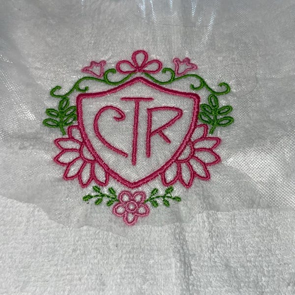 CTR Floral Applique Machine Embroidery Design-instant DOWNLOAD-3 Sizes ...