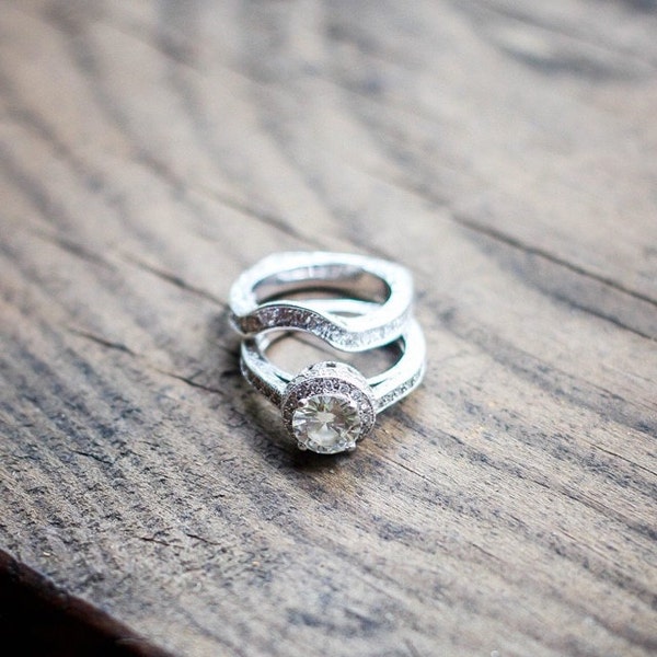 3.0ct Round Four Claw Prong Cathedral Shank Channel Set Charles ...