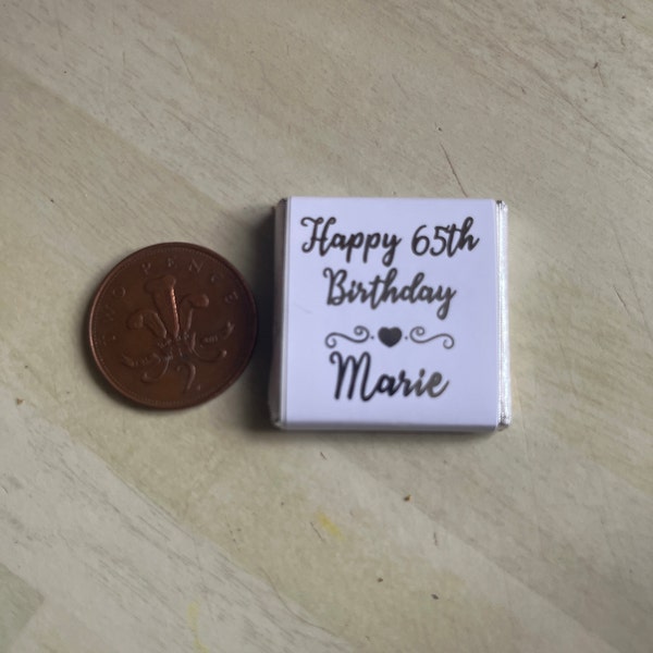 Personalised Happy Birthday Party Favours Chocolate Favours Black ...
