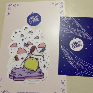 Butterfly Net Frog Clear Vinyl Sticker - Etsy