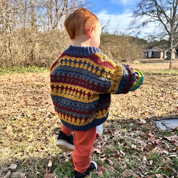 Crochet Cardigan Pattern With Video Tutorial | Riverbed Cardi Junior ...