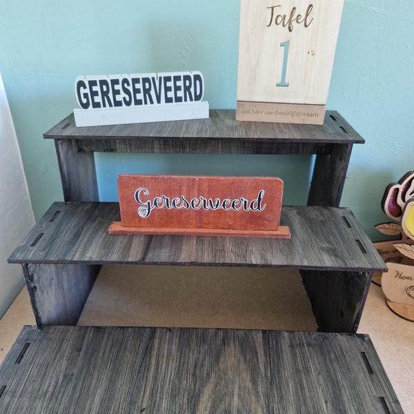 Modular 3 Tier Display Stand Svg Laser Cut Files, 3 Tiers Retail Stand ...