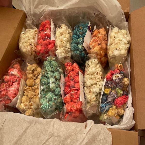 Gourmet Popcorn Sampler Box, 12 Flavor Variety Pack - Etsy