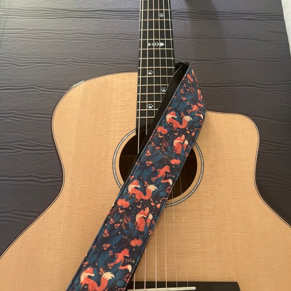 Retro Gamer Aliens on Black Guitar Strap - Etsy