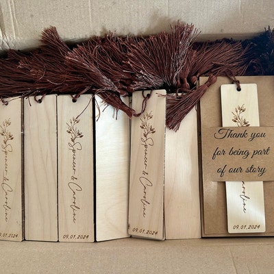 Custom Wood Bookmarks With Tassel, Personalized Wooden Bookmark, Unique ...