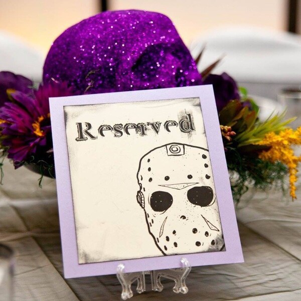 Halloween Monsters Table Number for Gothic Horror Themed Weddings or ...
