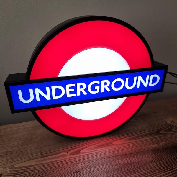 Mini Underground Lightbox 5 Inserts – London Tube LED Light, Wall Decor ...