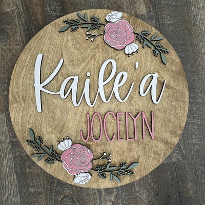 Baby Name Sign Animal Nursery Sign Woodland Theme Nursery - Etsy