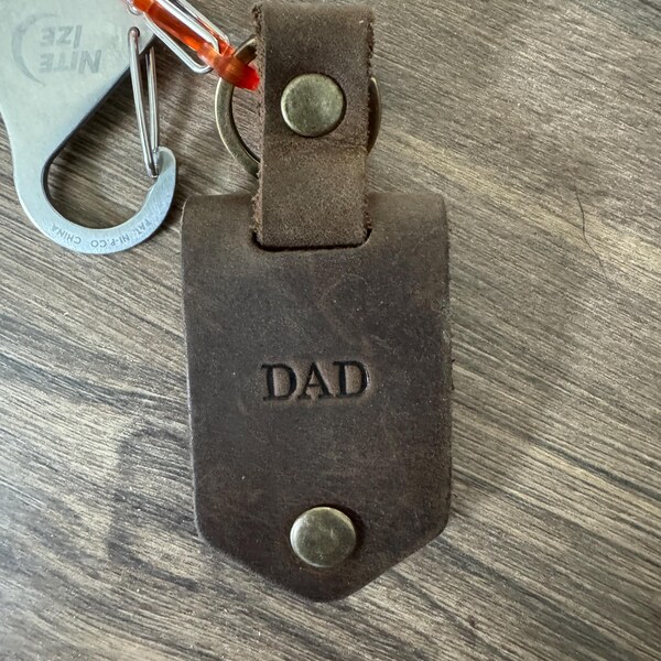 First Time Dad Gift, Leather Keychain Personalized With Photo and Name ...