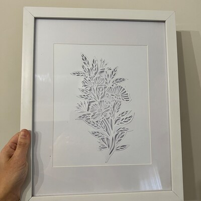 Flowers PDF SVG JPG Papercut Template Wildflower Meadow Bouquet Diy ...