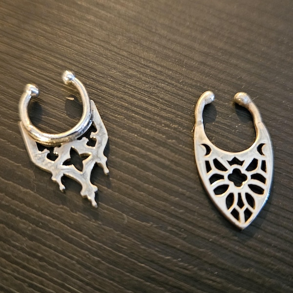 Gothic Church Septum, 16G Nose Ring, Cross, Religious, Goth Septum ...