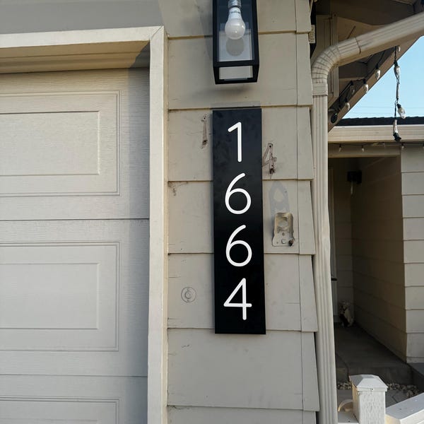Custom Modern Address Sign Vertical and Horizontal House Numbers - Etsy