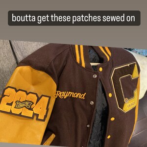 3 Chenille Varsity Letterman class Of Number - Etsy