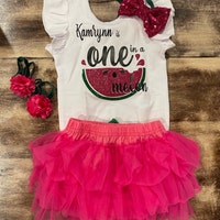 Watermelon Birthday Outfit, Personalized Birthday Outfit, Watermelon ...