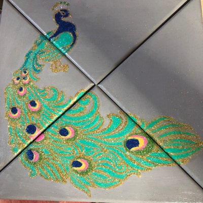Peacock Stencil, Reusable Peacock Stencil, DIY Craft Stencil, Large ...