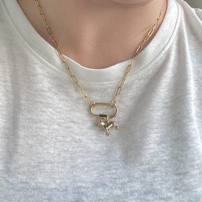 Puffy Initial Mini Bubble Letter Gold Filled Chain Necklace Stainless ...