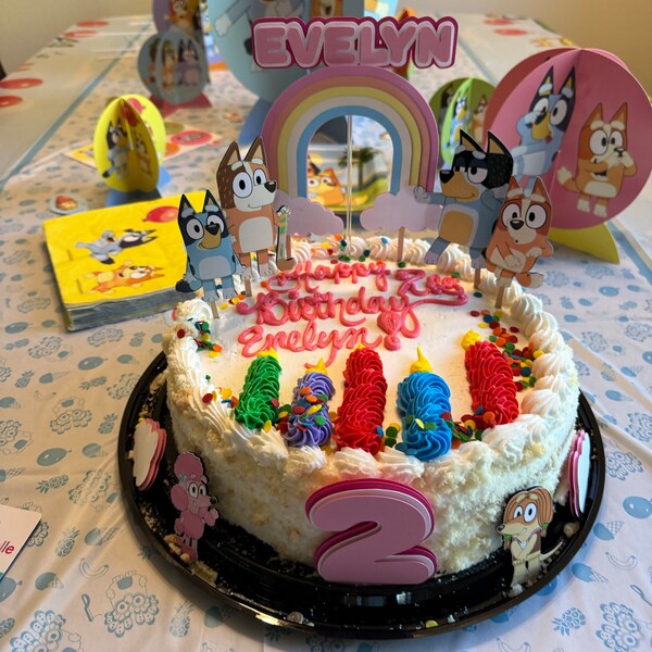 Bluey Cake Topper / Inspired Bluey / Kids Cake Topper / Bluey ...