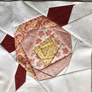 Rose Foundation Paper Piecing Pattern - Etsy